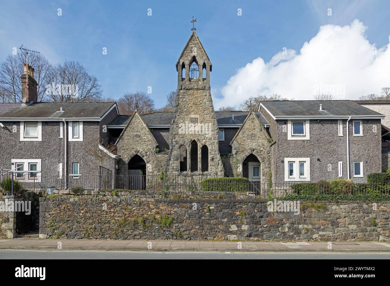 Llain Deiniol block of flats, Bangor, Wales, Great Britain Stock Photo ...