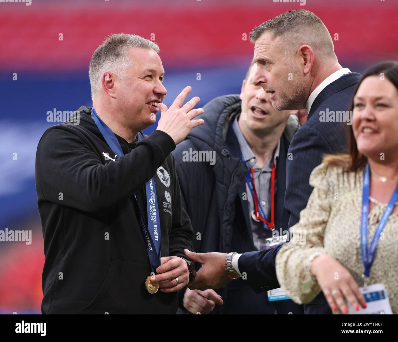 London, UK. 07th Apr, 2024. Darren Ferguson (Peterborough Utd manager ...