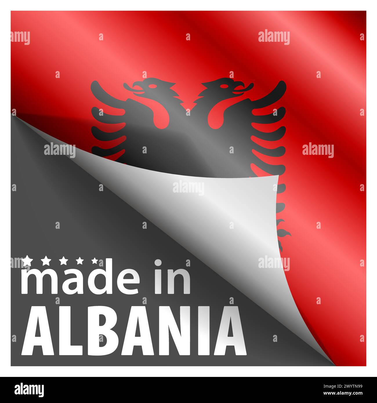 Albanian flag and map in vector hi-res stock photography and images - Alamy