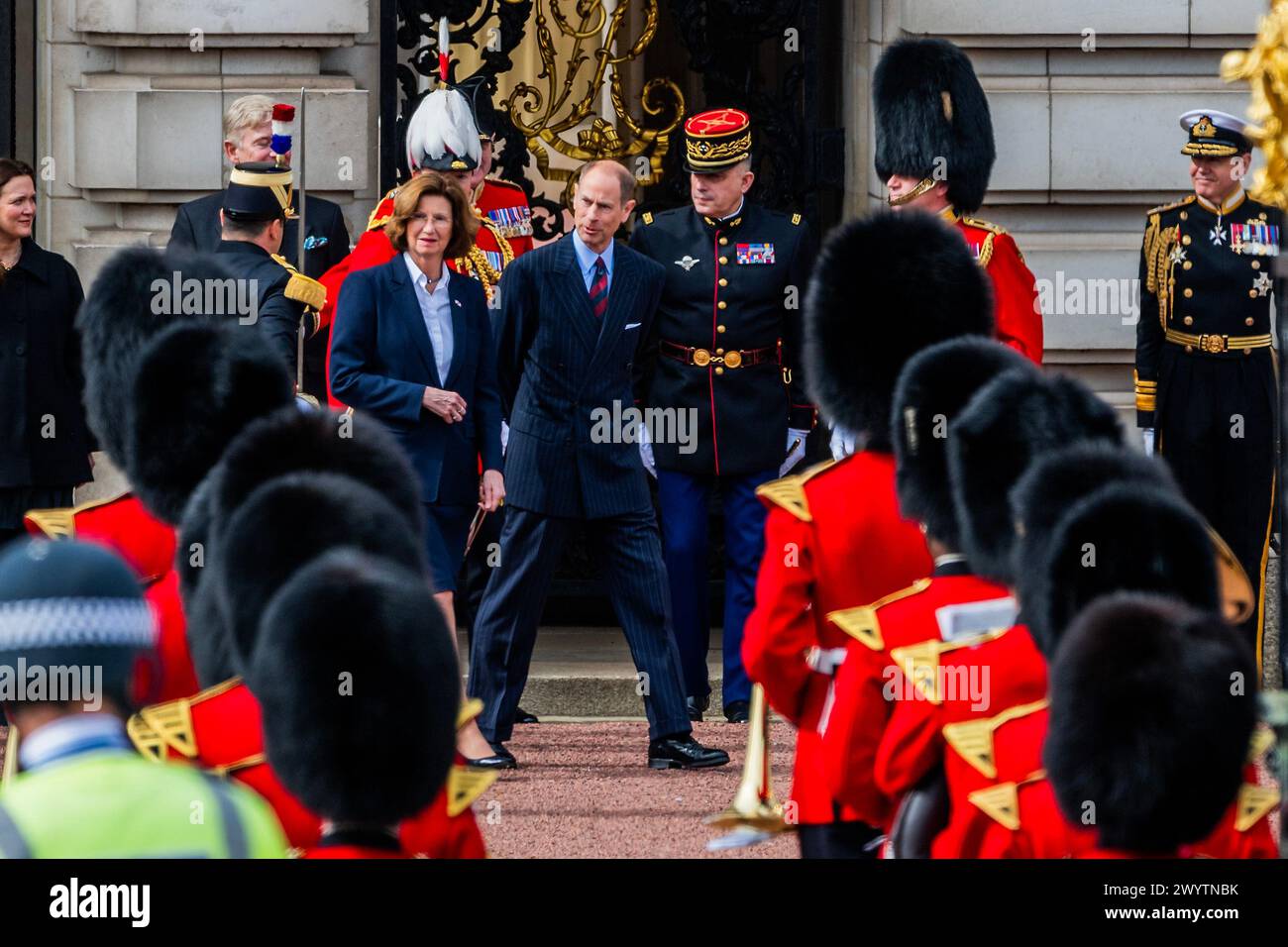 London, UK. 8th Apr, 2024. Accompanied by Hélène Duchêne, the ...
