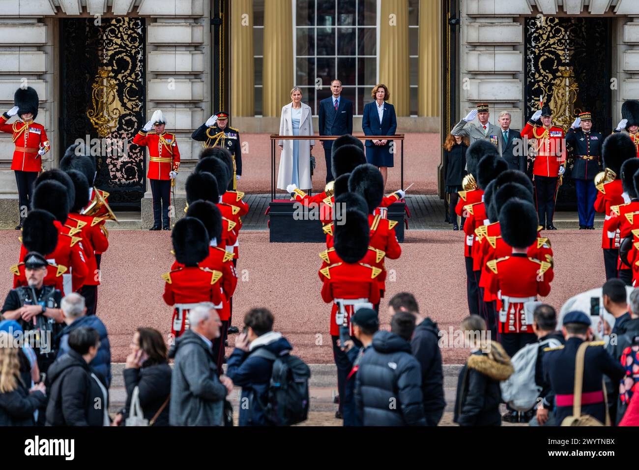 London, UK. 8th Apr, 2024. Accompanied by Hélène Duchêne, the ...