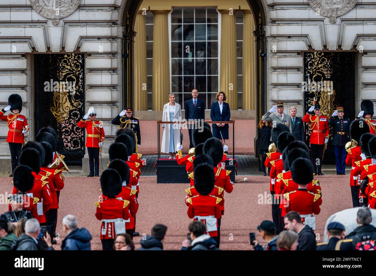 London, UK. 8th Apr, 2024. Accompanied by Hélène Duchêne, the ...