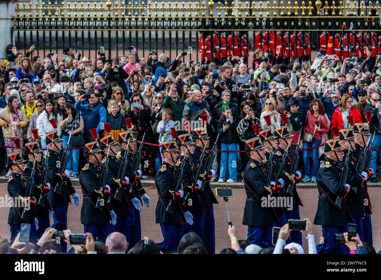 London, UK. 8th Apr, 2024. French Gendarmerie Nationale take the royal ...