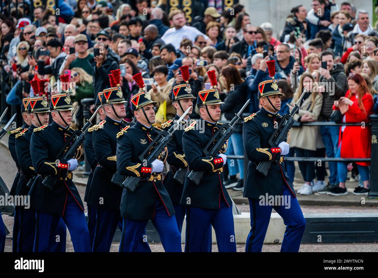 London, UK. 8th Apr, 2024. French Gendarmerie Nationale take the royal ...