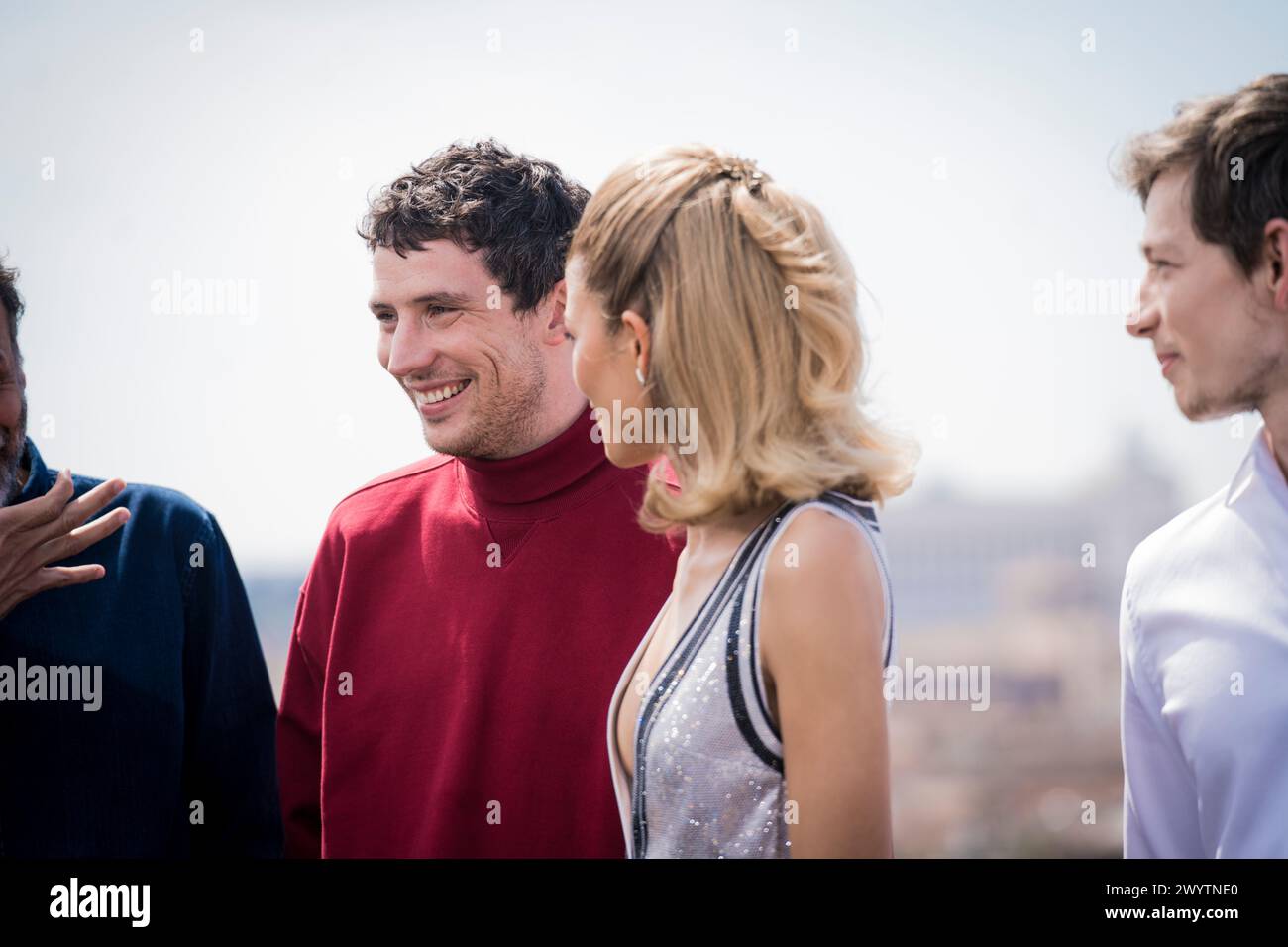 ROME, ITALY - APRIL 08: Zendaya, Luca Guadagnino, Josh O'Connor, Mike ...