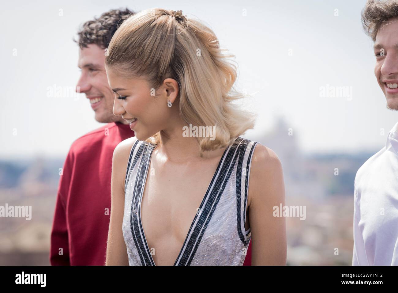 ROME, ITALY - APRIL 08: Zendaya, Luca Guadagnino, Josh O'Connor, Mike ... ROME, ITALY - APRIL 08: Zendaya, Luca Guadagnino, Josh O'Connor, Mike ...