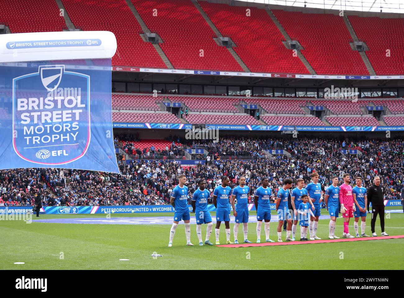 London UK 07th Apr 2024 Peterborough United Line Up At The Bristol london-uk-07th-apr-2024-peterborough-united-line-up-at-the-bristol