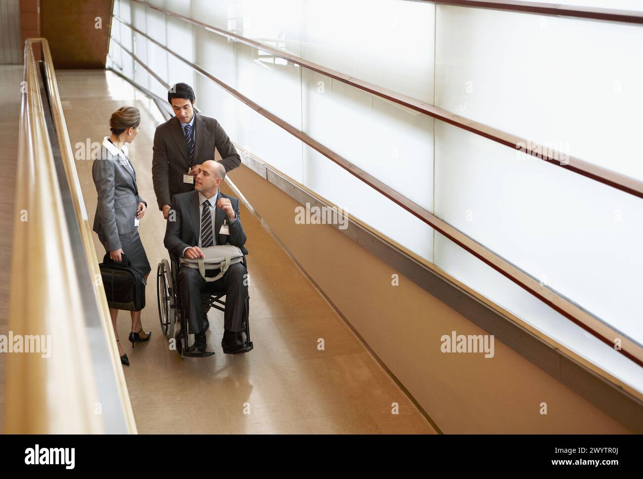 Disabled access ramp, conventioneers, convention center, Kursaal Center ...