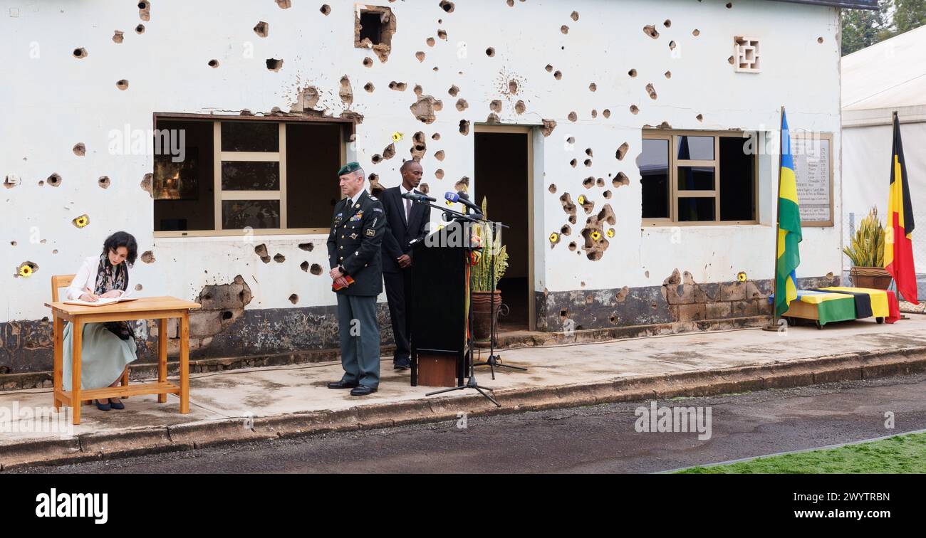 Kigali, Rwanda. 08th Apr, 2024. Belgian Foreign minister Hadja Lahbib ...