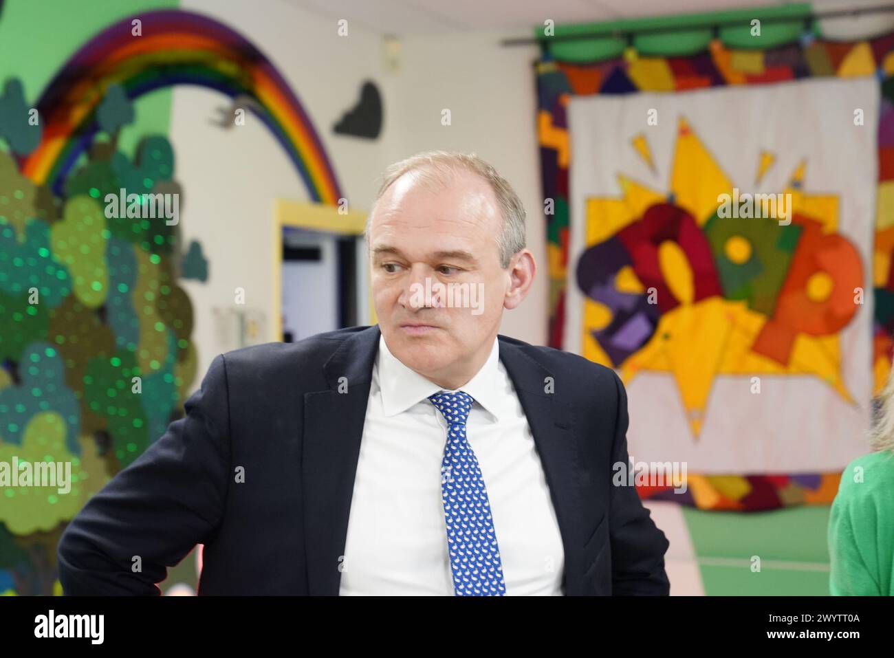 Liberal Democrat Leader Sir Ed Davey, during a visit to SNAP in Warley ...