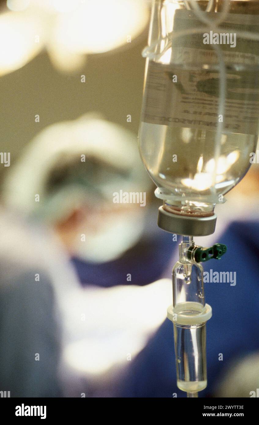 Surgery, intravenous drip Stock Photo - Alamy