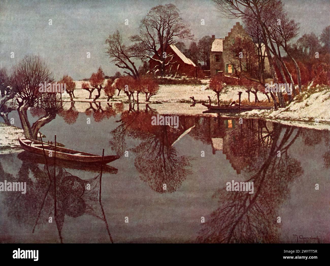 Winter Twilight Hour" by Max Clarenbach, created circa 1943. his ...