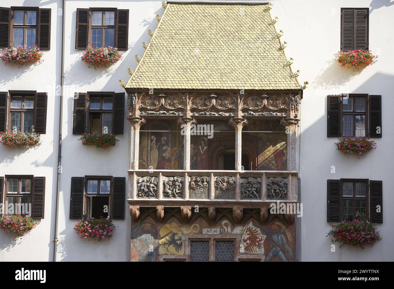 The ´Golden Roof´, late Gothic oriel constructed for Emperor Maximilian ...