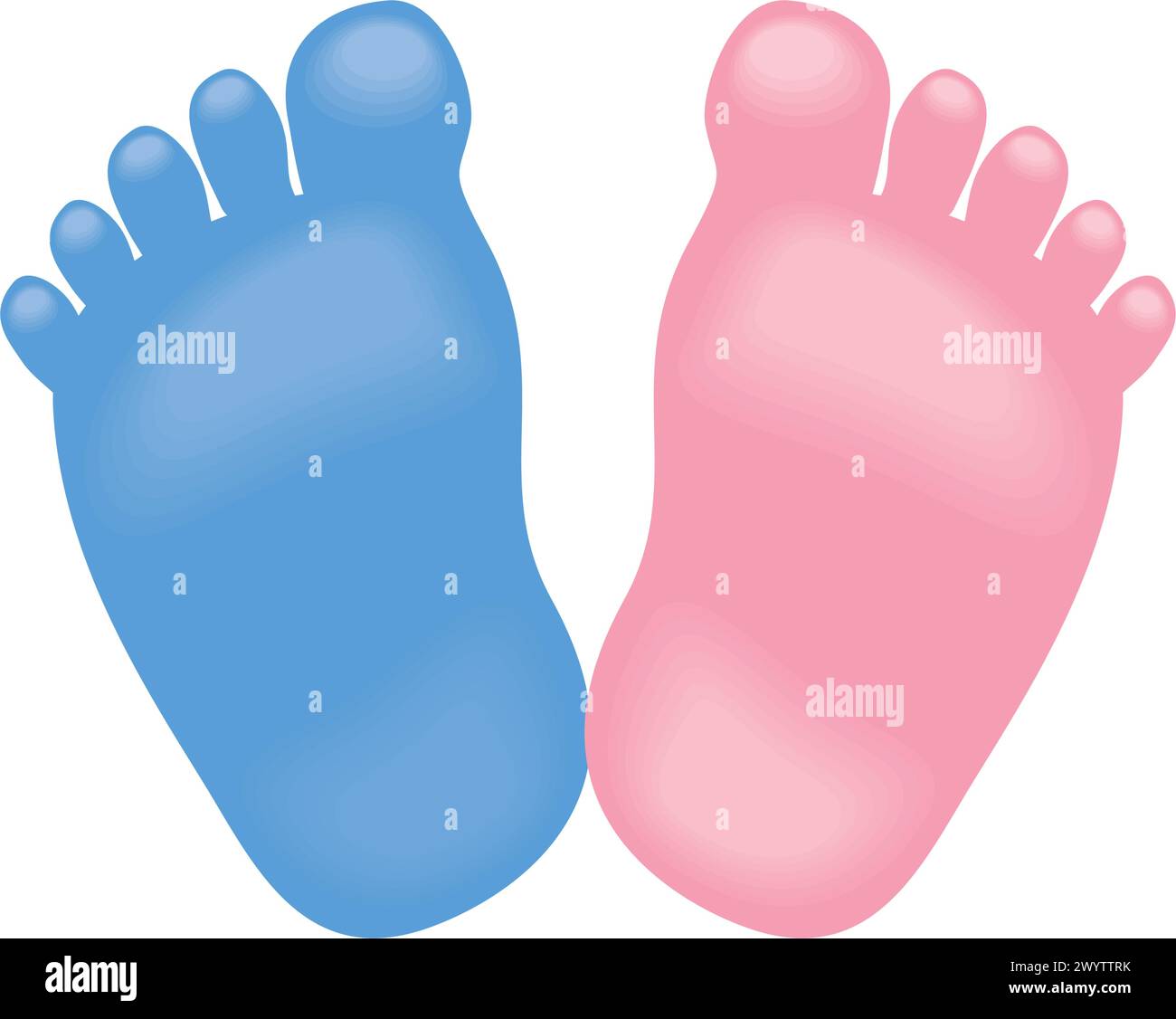 Blue Baby Feet Print