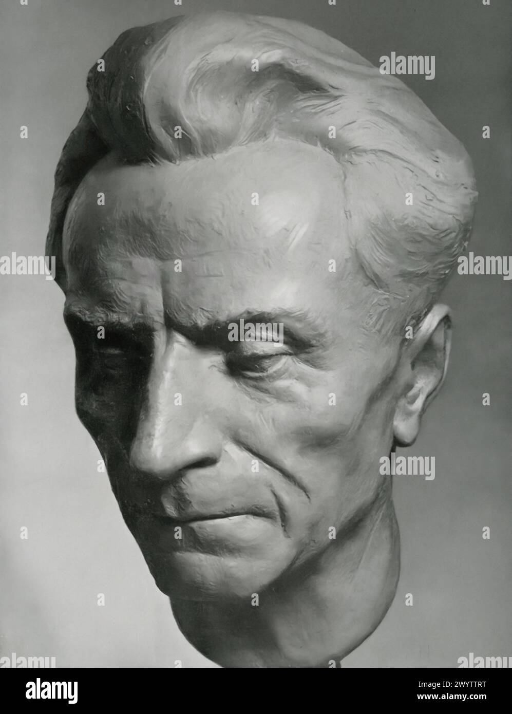 A bust of the German composer Peter Raabe, crafted by Lili Graf, circa ...