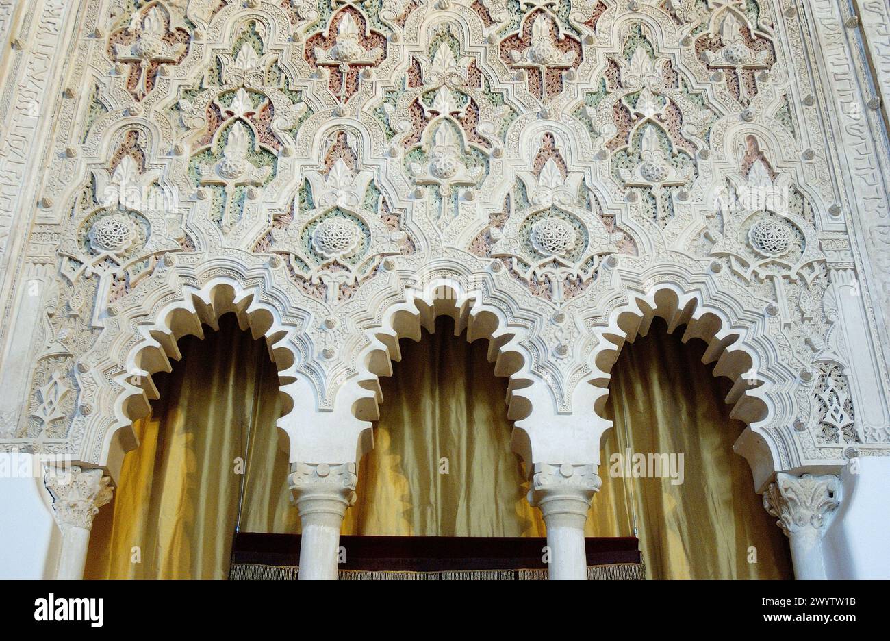 Detail of El Tránsito synagogue, Museo Sefardí (mudejar style built ...
