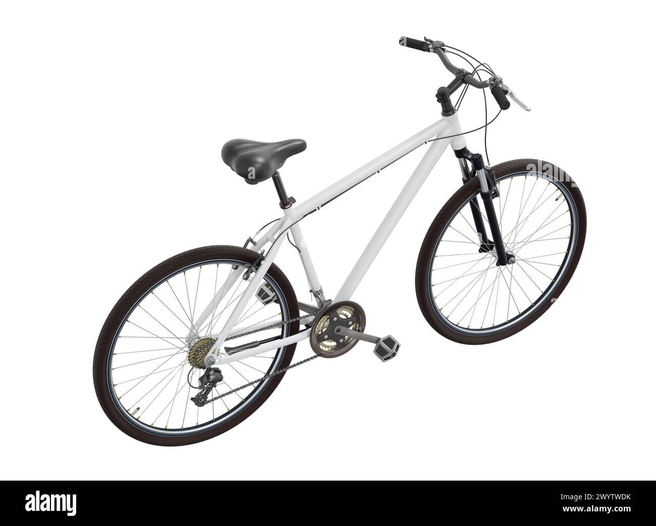 White bicycle, side view with shadow, 3D illustration Stock Photo - Alamy White bicycle, side view with shadow, 3D illustration Stock Photo - Alamy