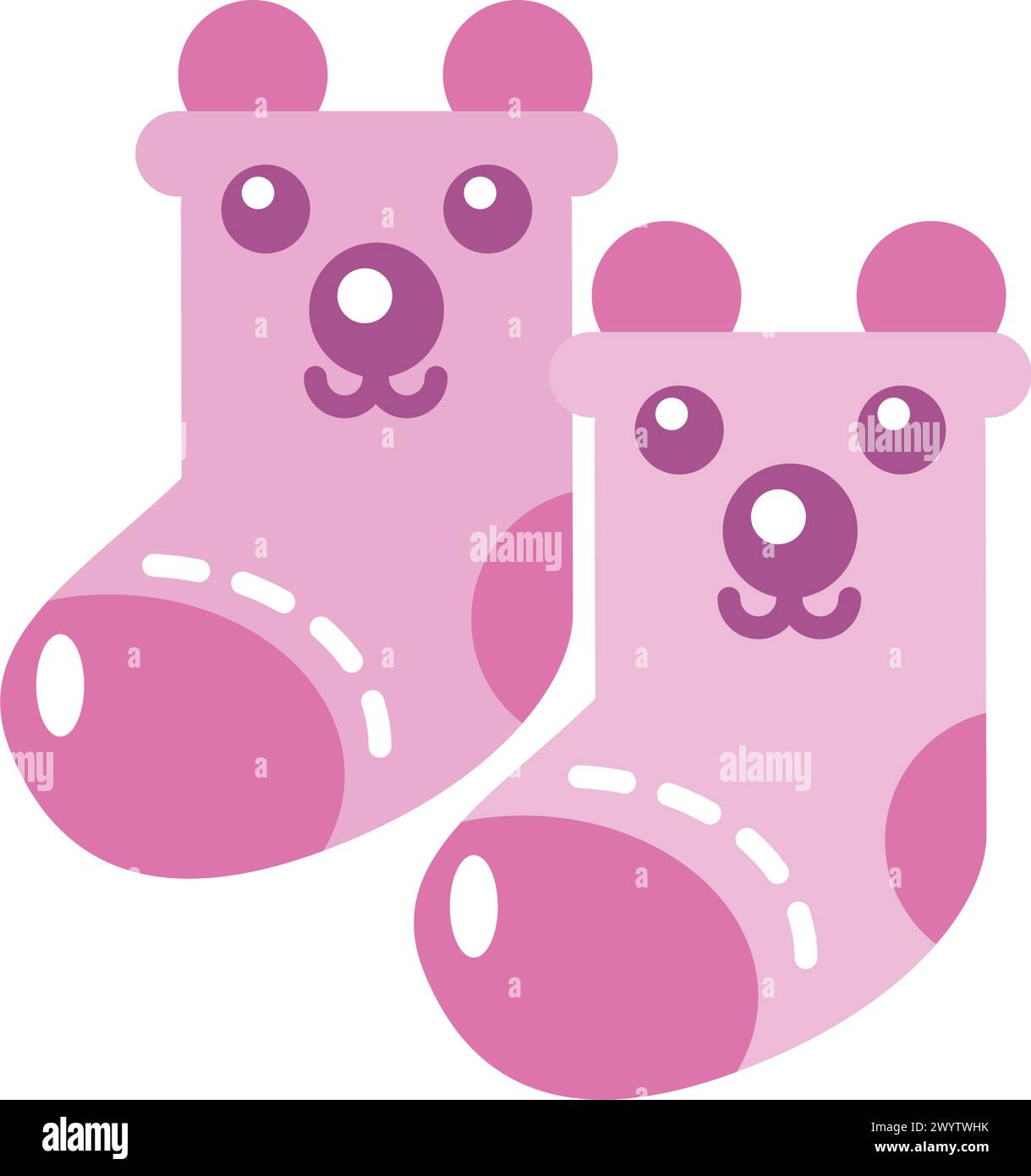 Pink baby booties Stock Vector Images - Alamy