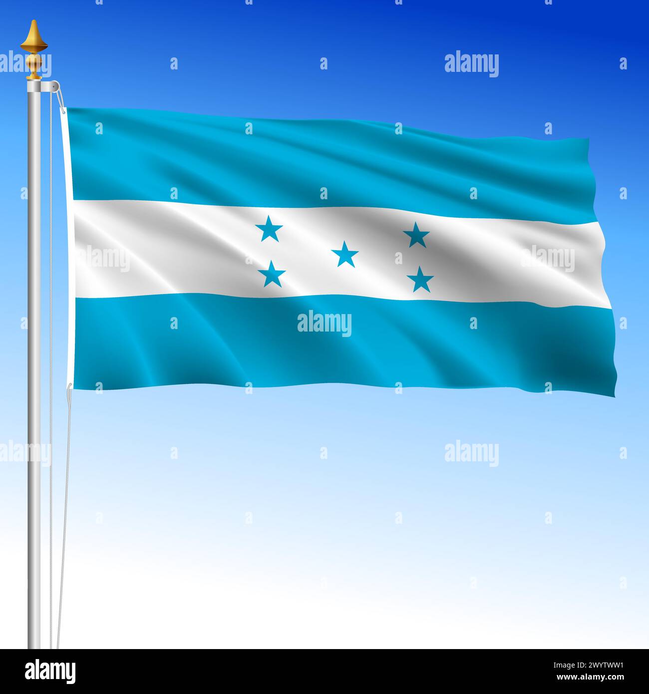 honduras map central america flag