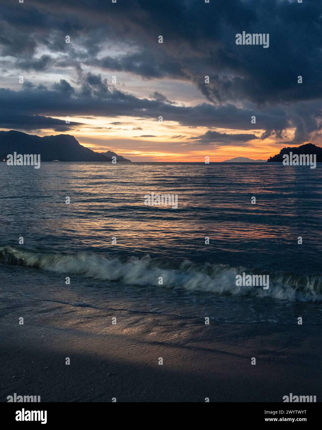 Sunset from Tanjung Rhu Beach, Pulau Langkawi, Kedah, Malaysia, Asia ...