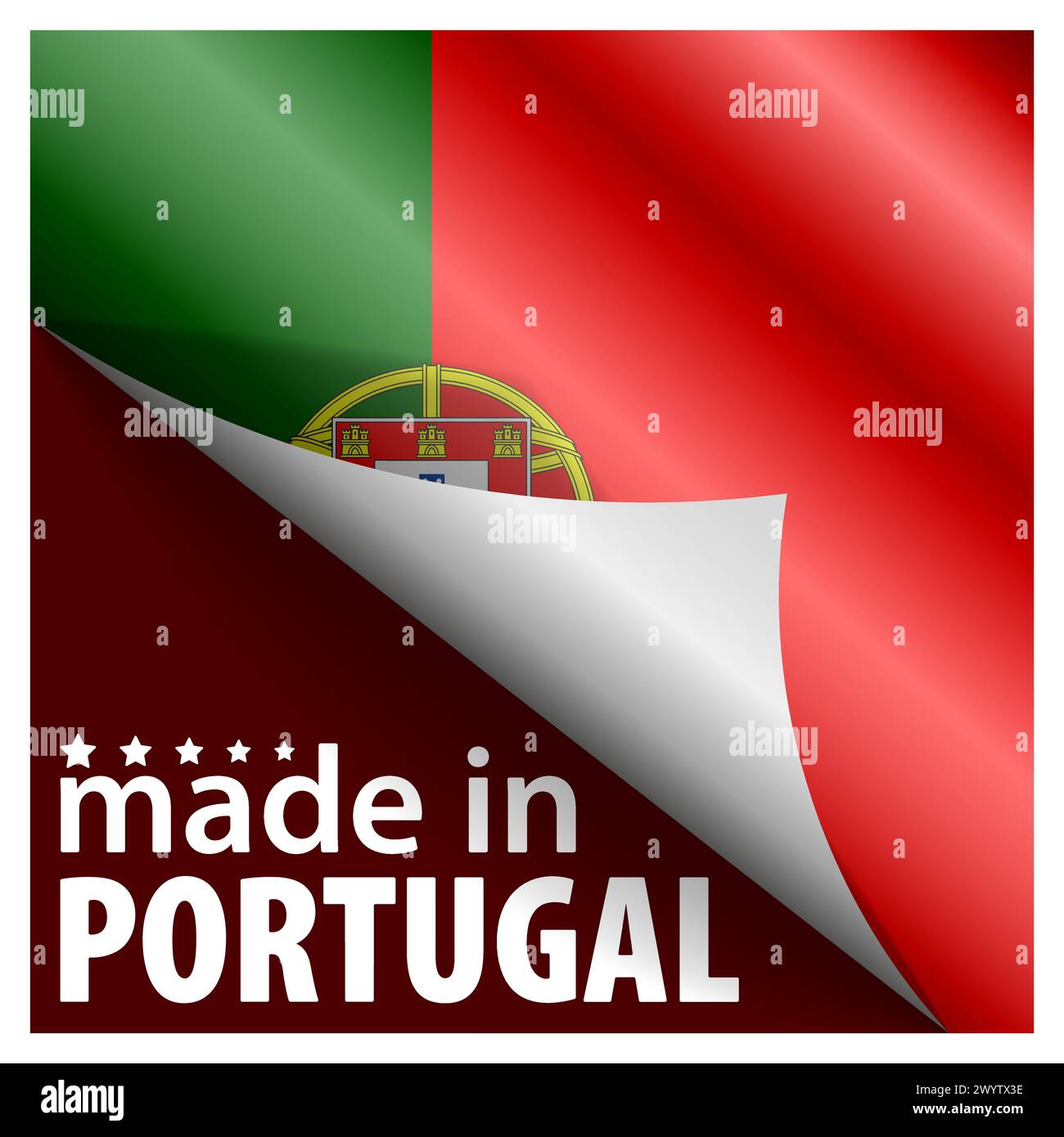 Made in Portugal graphic and label. Element of impact for the use you ...