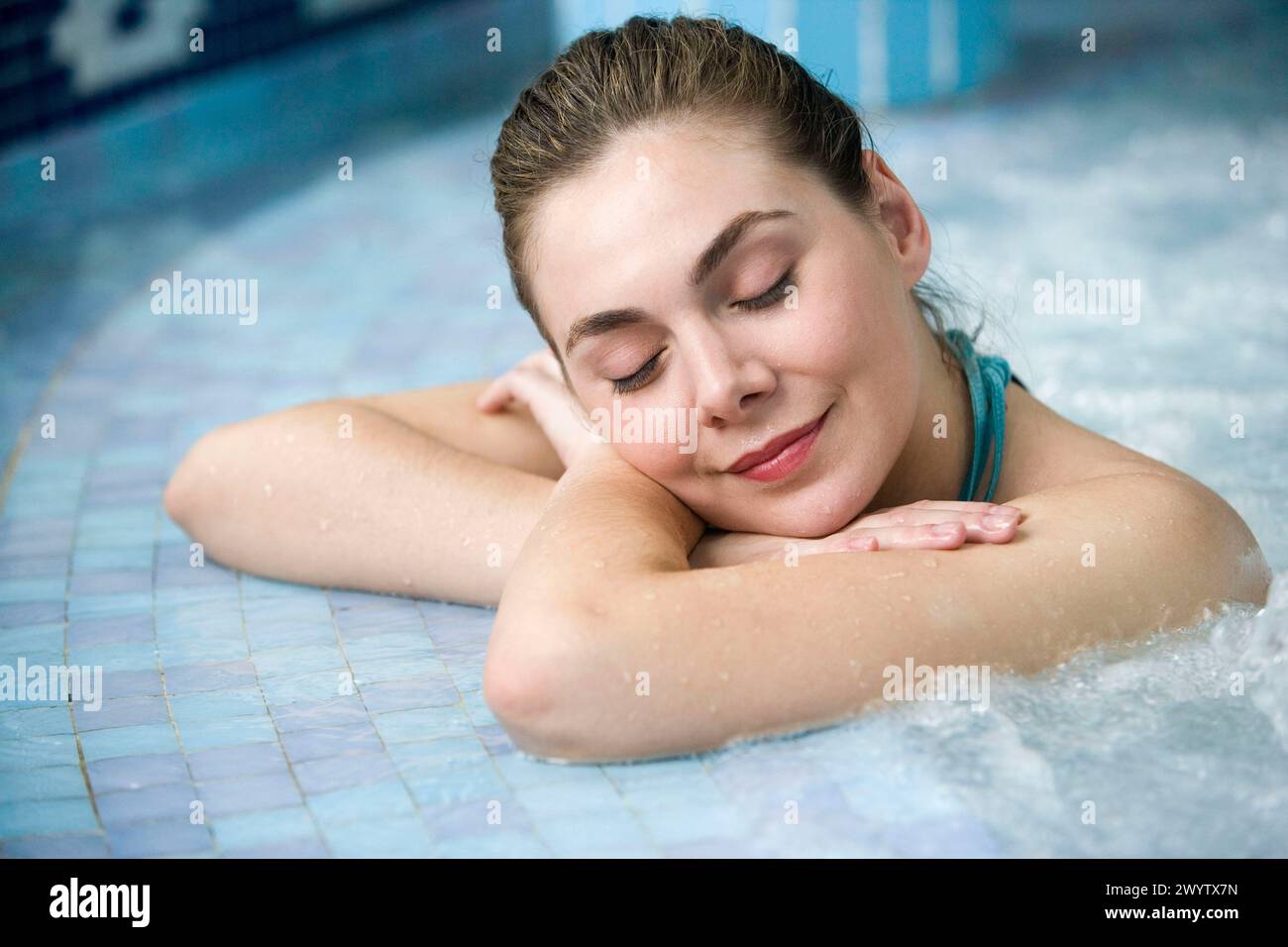 Therapeutic seawater pool (33ºC) with hydrojet, underwater massage jets ...