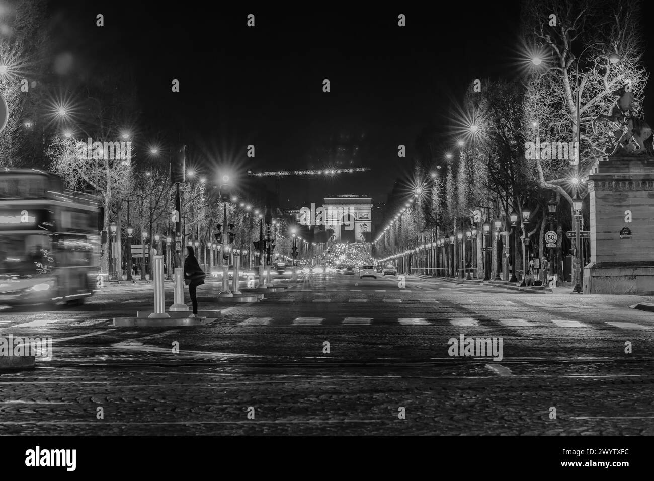 Busy french roundabout Black and White Stock Photos & Images - Alamy