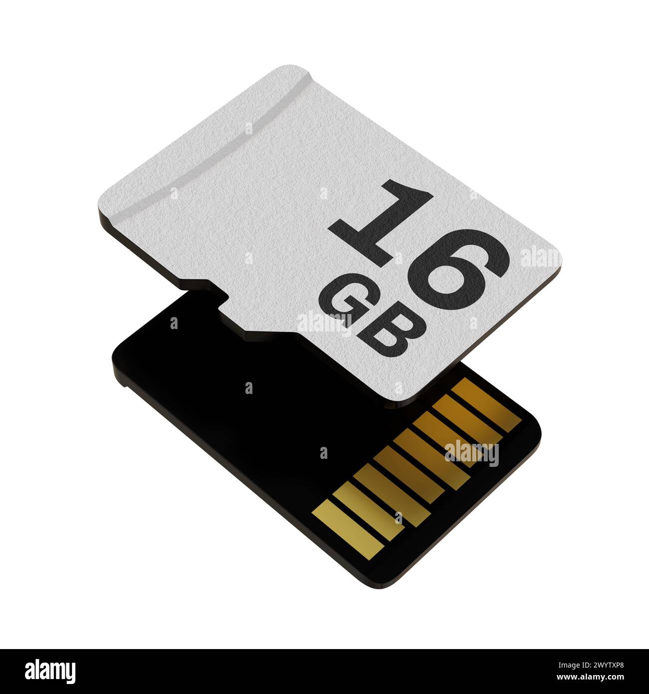 Memory card with 16 GB capacity, MicroSD flash storage disc Stock Photo ...