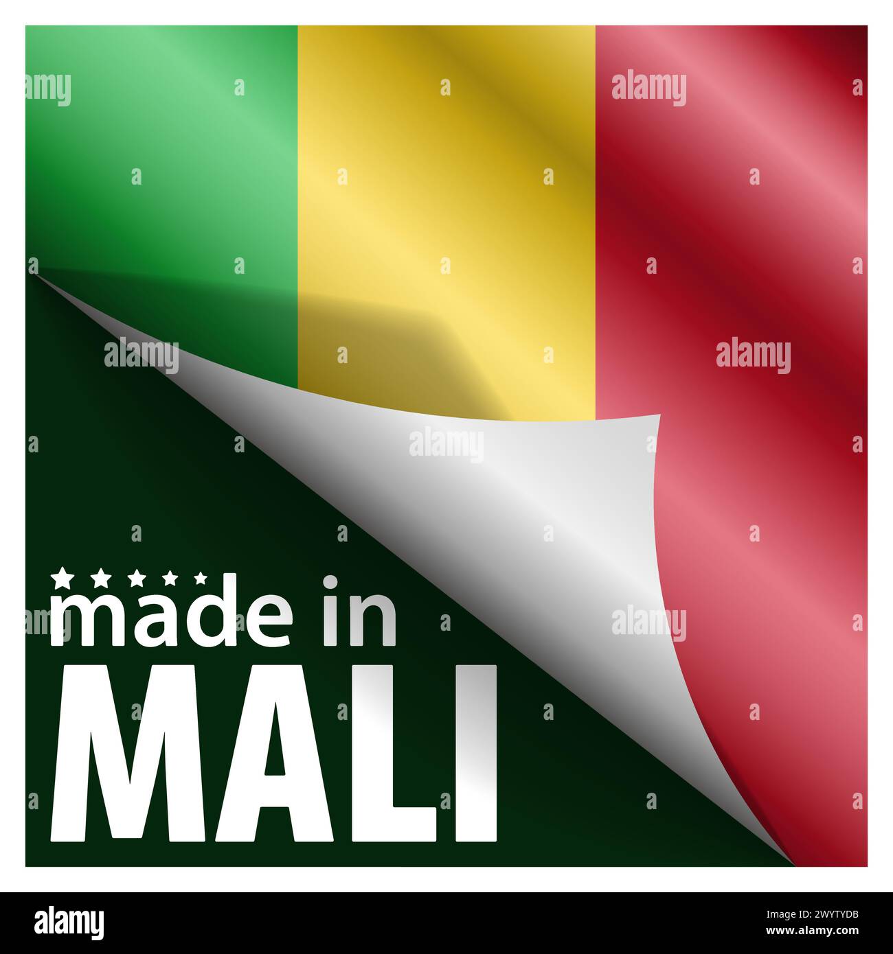 Made in Mali graphic and label. Element of impact for the use you want ...