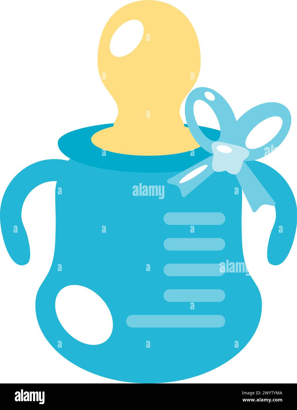 baby shower blue pacifier Stock Vector Image & Art - Alamy