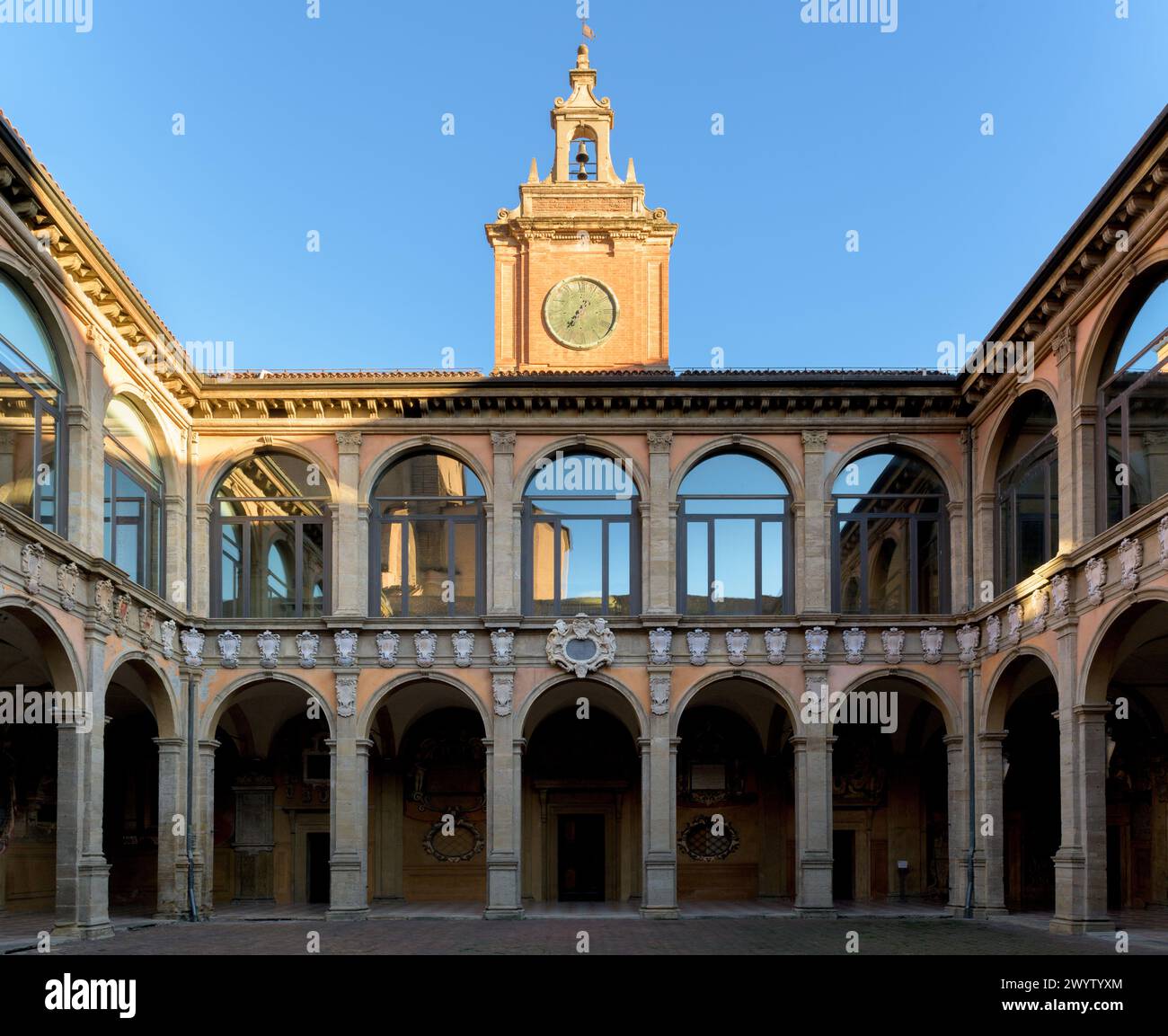 The Archiginnasio of Bologna, Italy. The Municipal Library and the ...