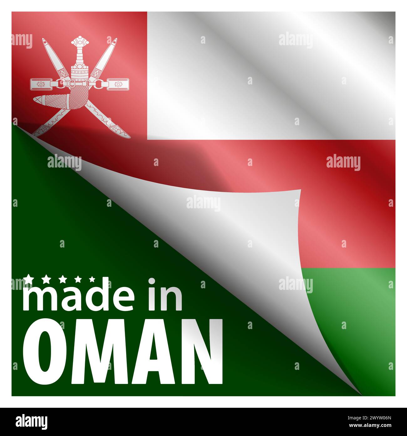Made in Oman graphic and label. Element of impact for the use you want ...