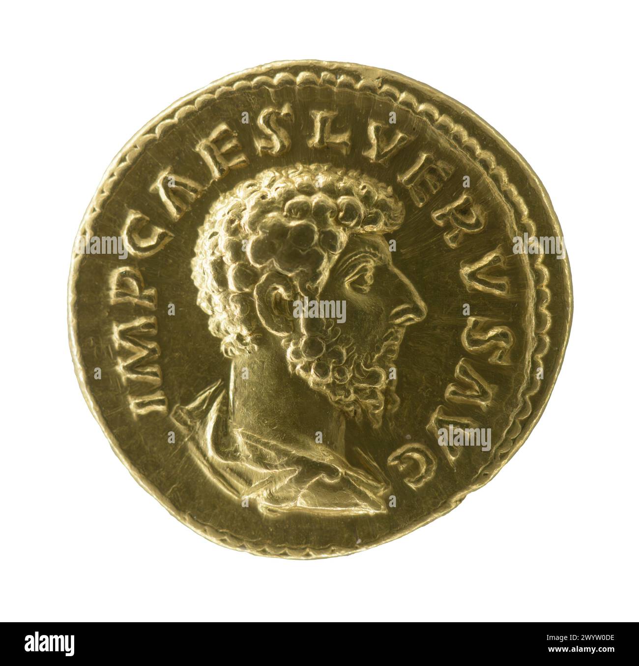 Lucius Aurelius Verus - Roman emperor. Aureus with the profile of the ...