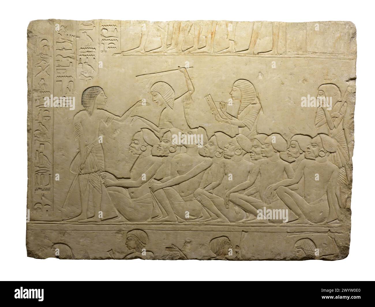 Slaves on an ancient Egyptian relief. Tomb of Horemheb Stock Photo - Alamy