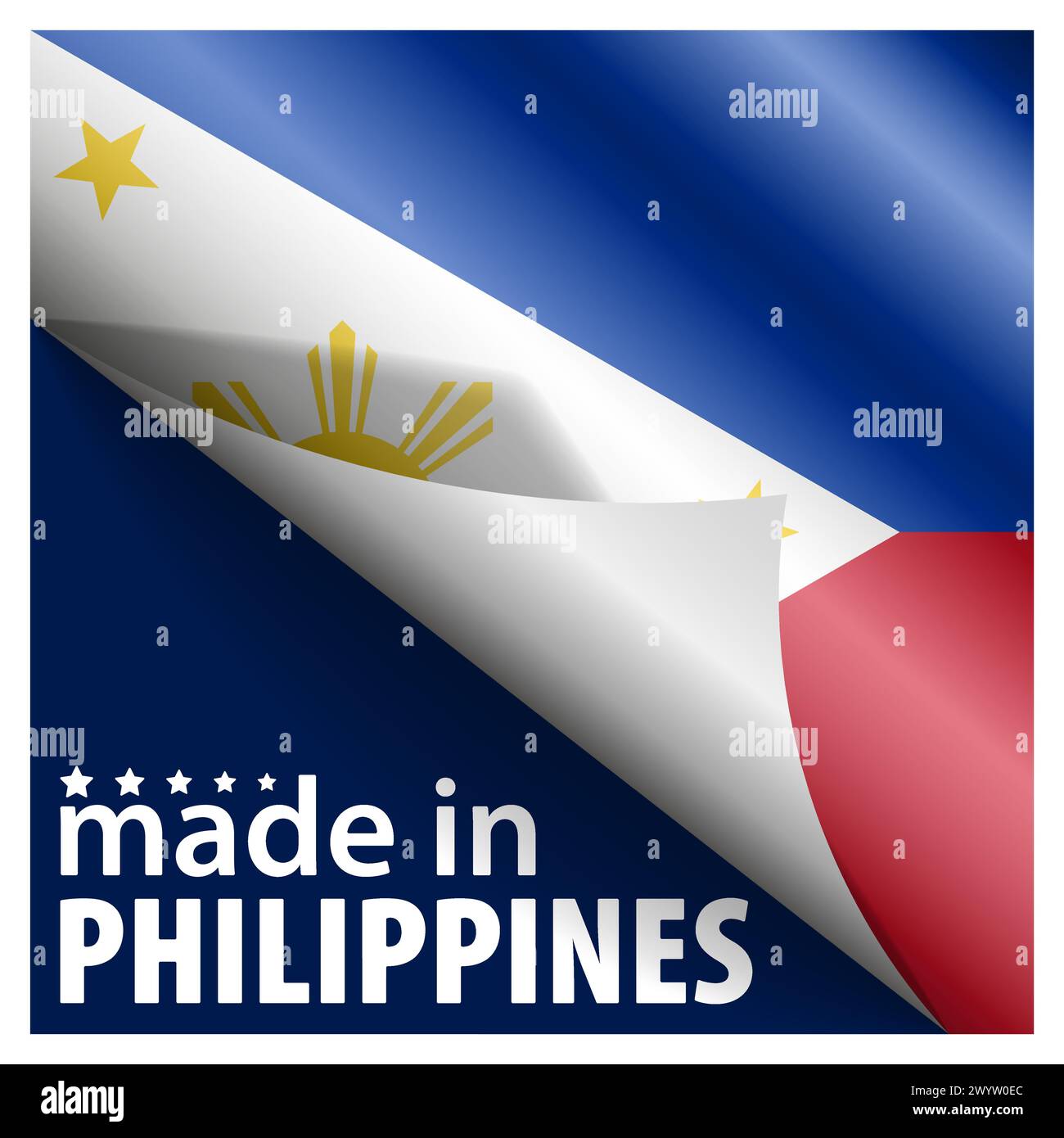 Made in Philippines graphic and label. Element of impact for the use ...