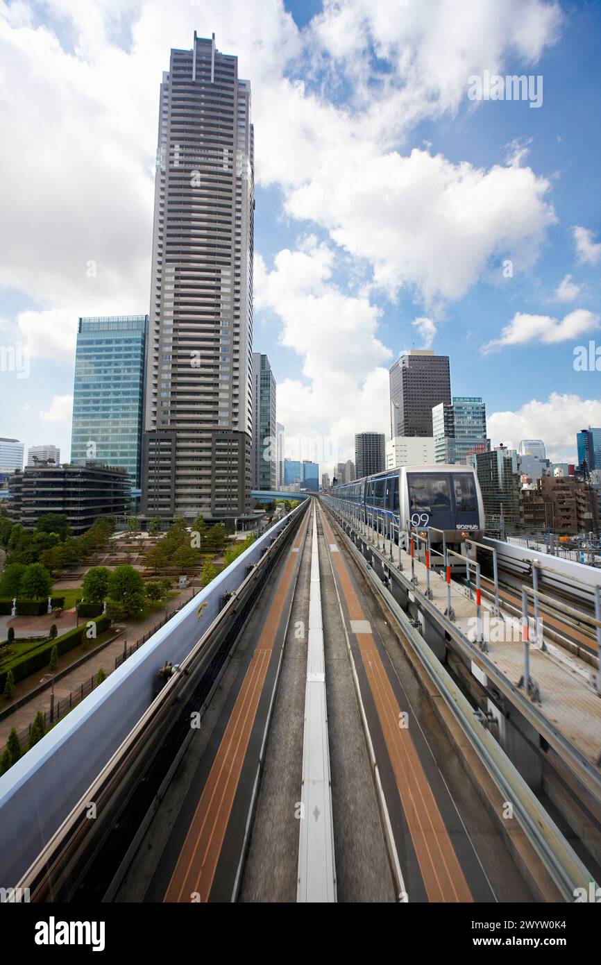 Yurikamome line, Monorail train, Tokyo, Japan Stock Photo - Alamy