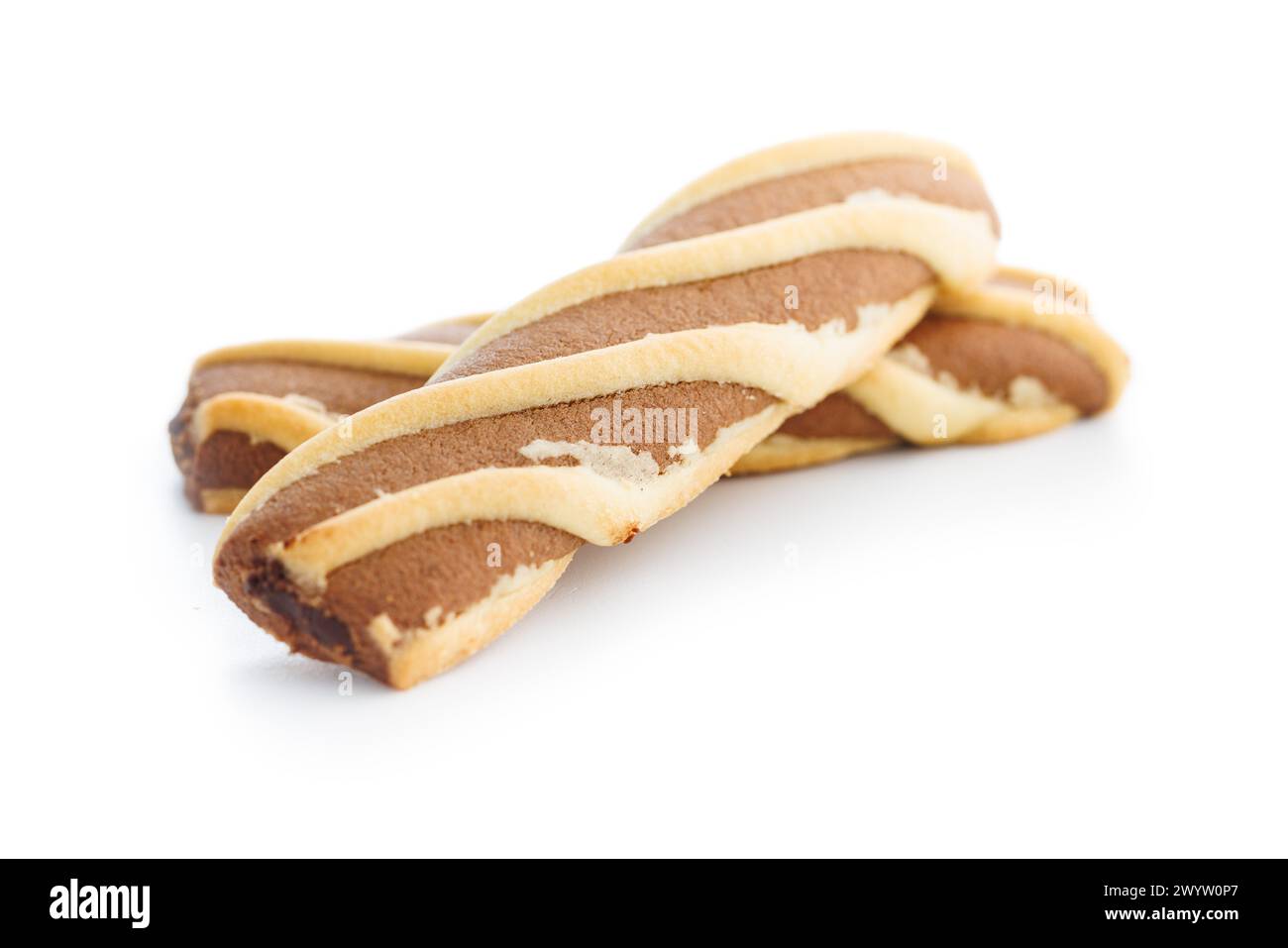 Classic Striped Cookies isolated on a white background Stock Photo - Alamy