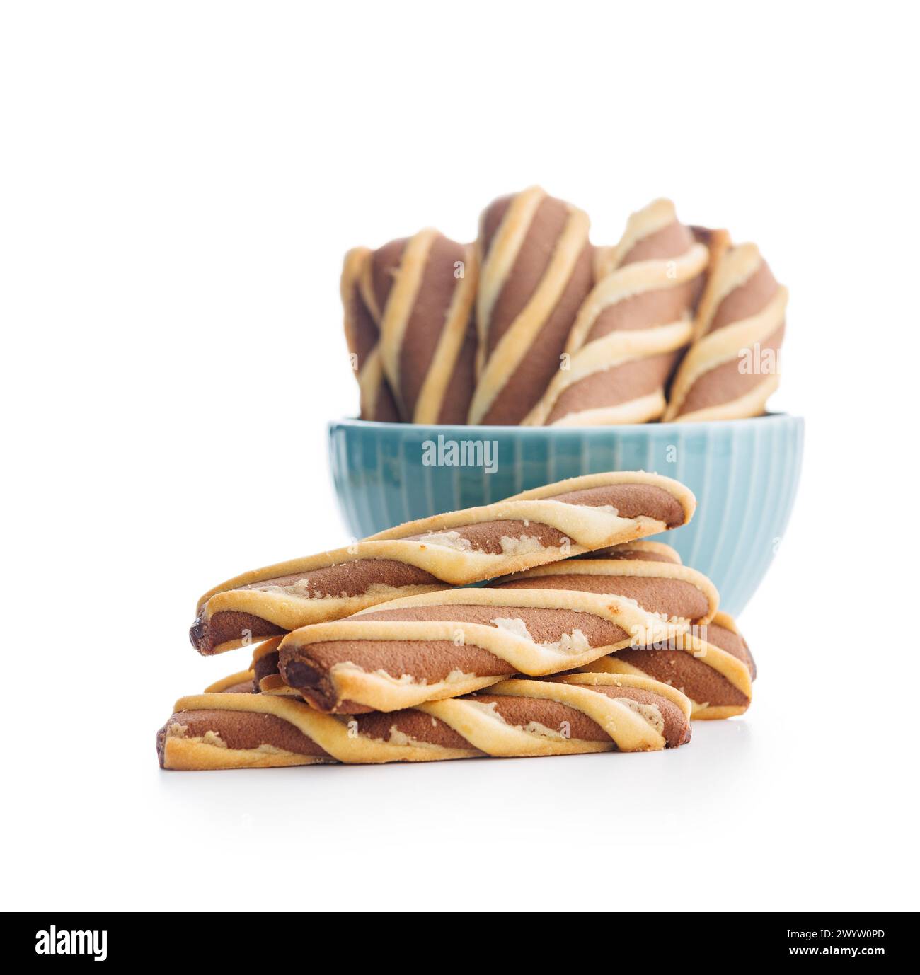 Classic Striped Cookies isolated on a white background Stock Photo - Alamy