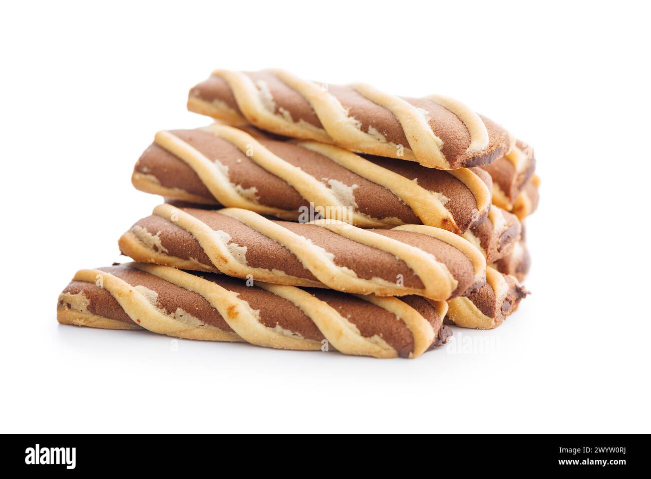 Classic Striped Cookies isolated on a white background Stock Photo - Alamy