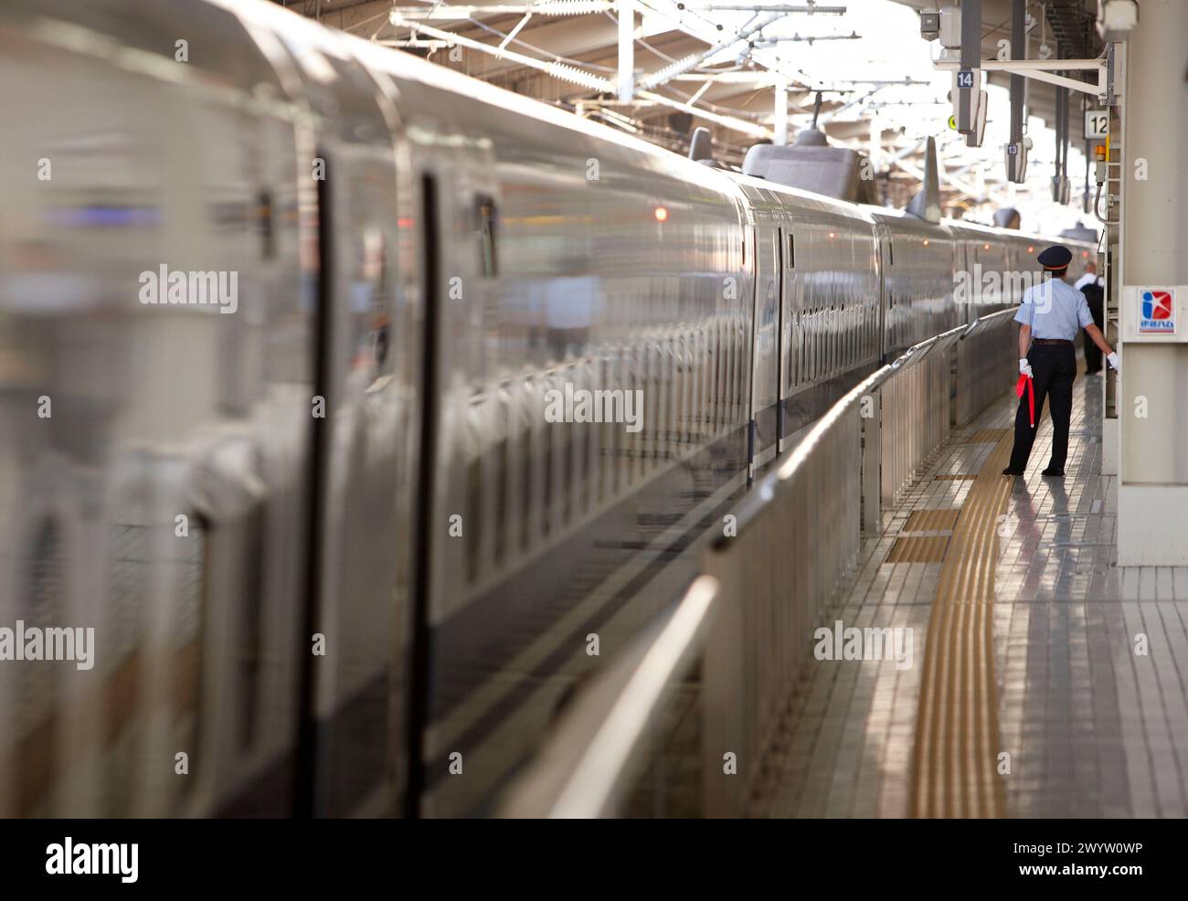 Shinkansen high speed train, Railway station, Kyoto, Japan Stock Photo - Alamy