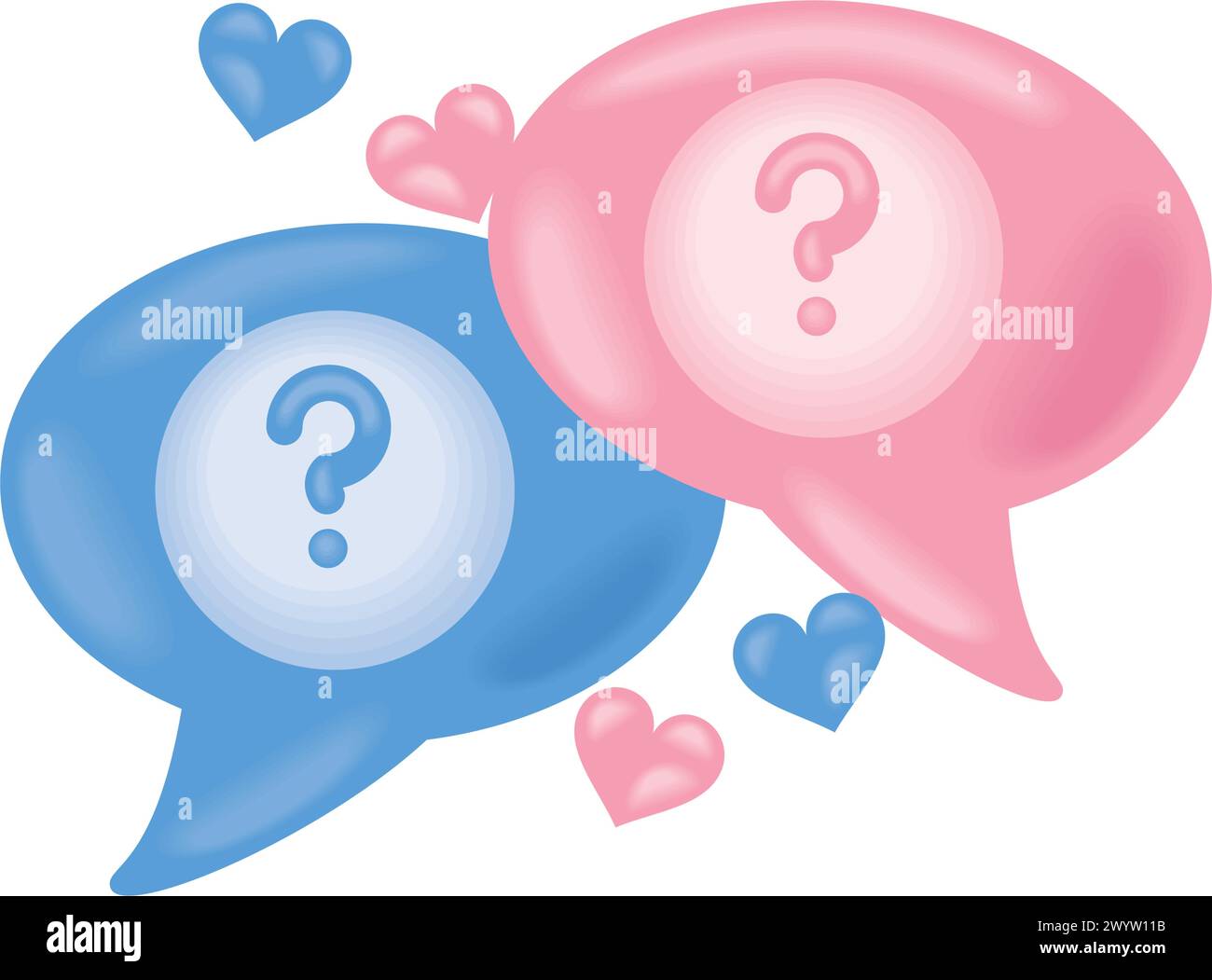gender reveal announcement Stock Vector Image & Art - Alamy