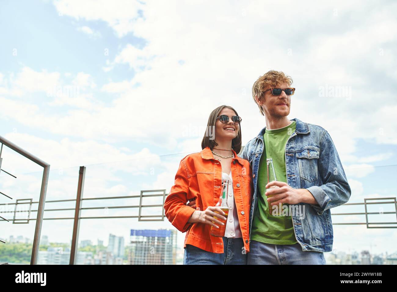 A man and a woman are standing side by side, embodying unity, teamwork ...