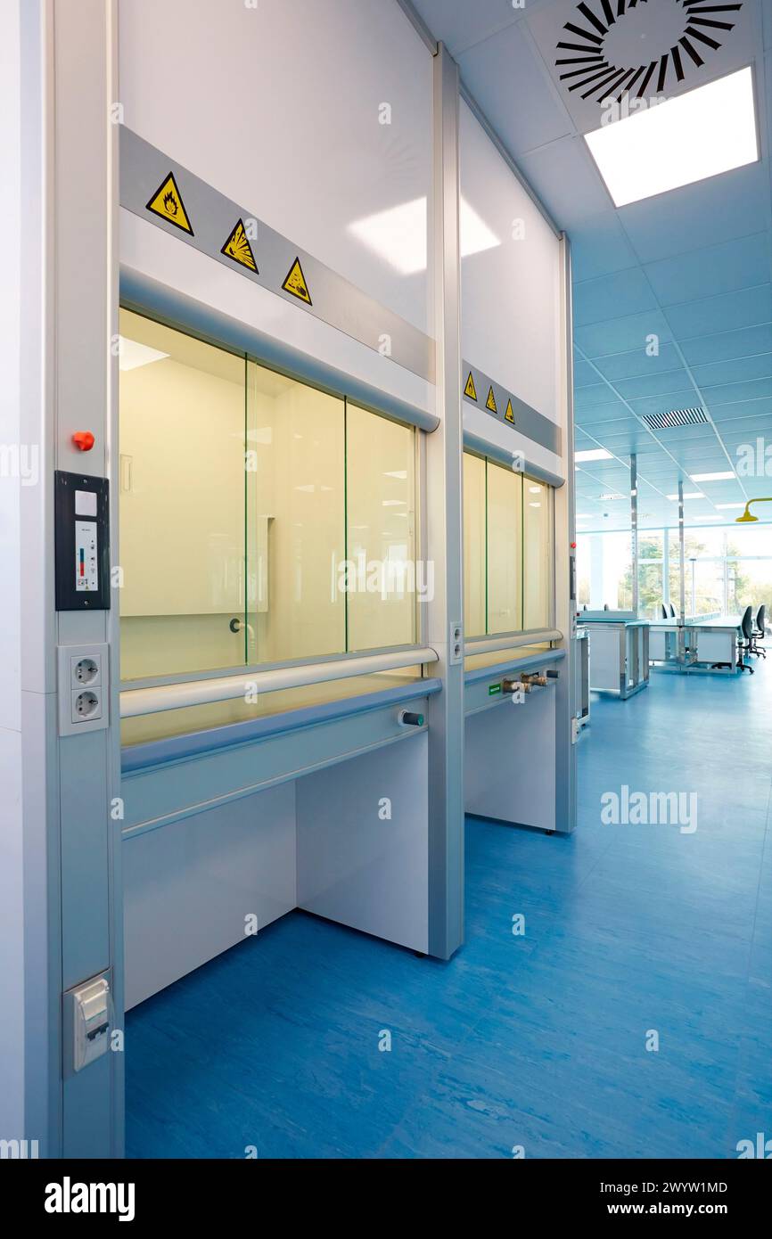 Bio pharmaceutical laboratory. Empty chemical laboratory. Barcelona ...