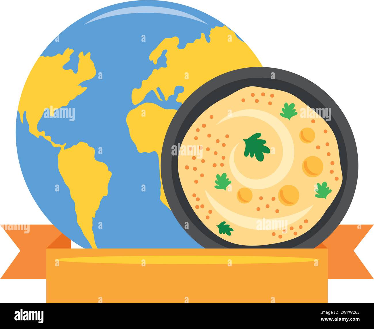 Hummus spread Stock Vector Images - Alamy