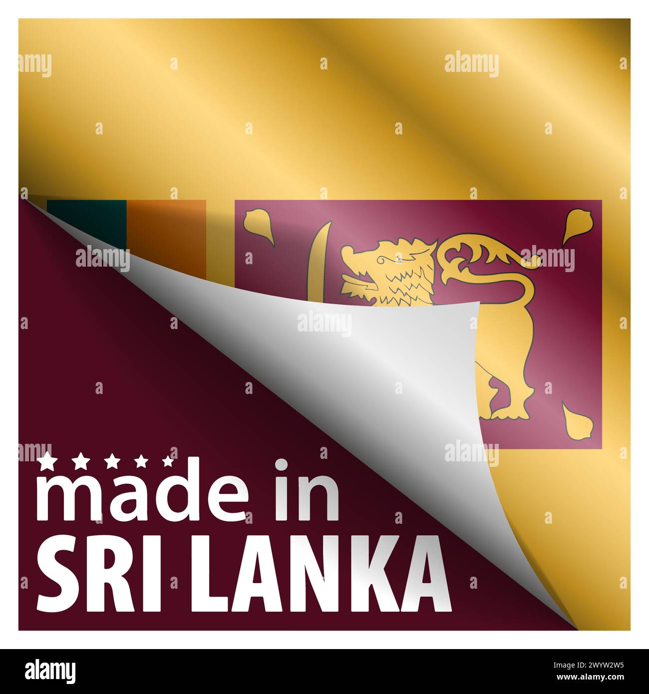 Made in SriLanka graphic and label. Element of impact for the use you ...