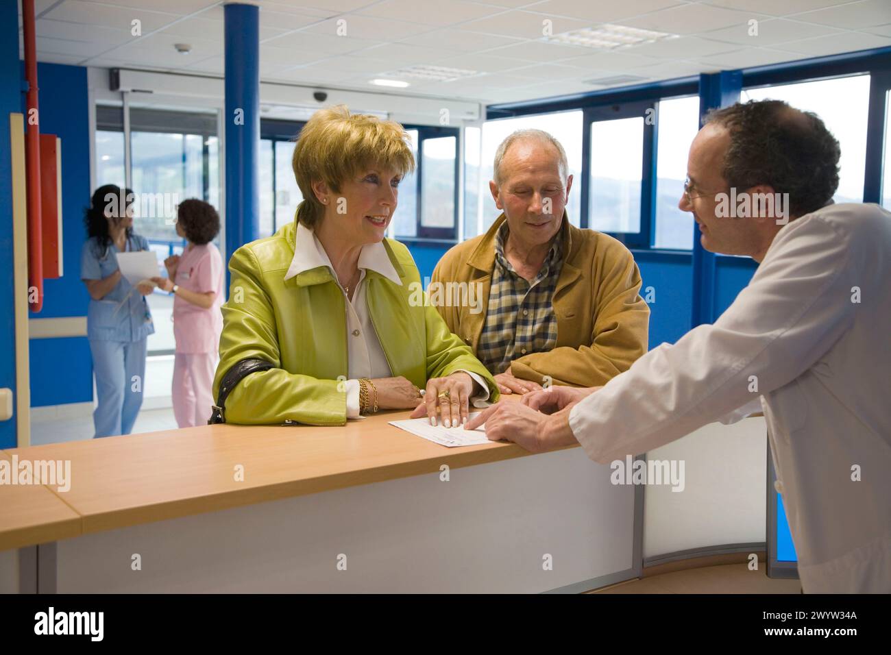 Reception desk. Emergency area, Hospital de Zumarraga, Gipuzkoa ...