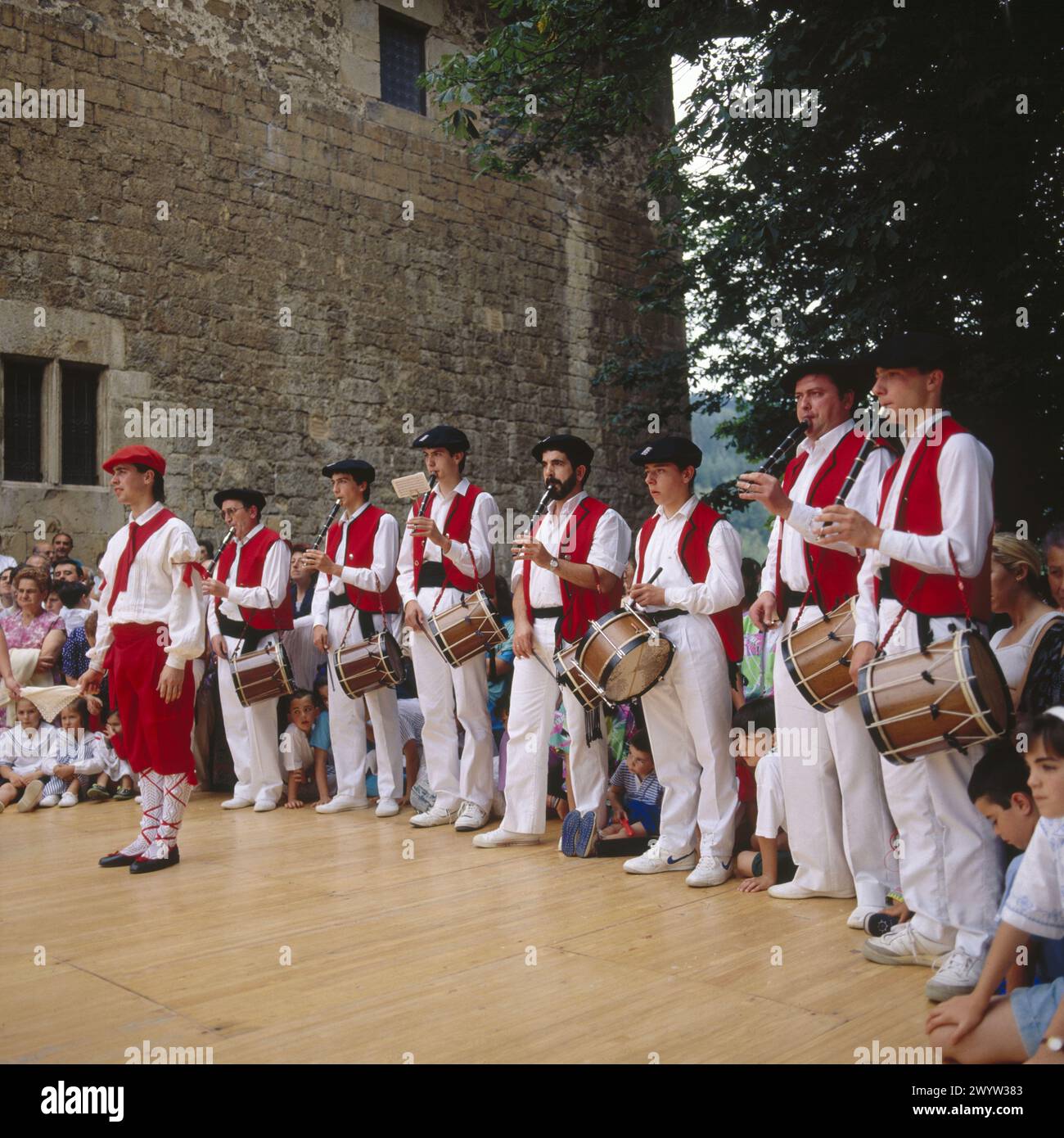 ´Txistularis´ (basque musicians). Ermita La Antigua, Zumarraga, Basque ...
