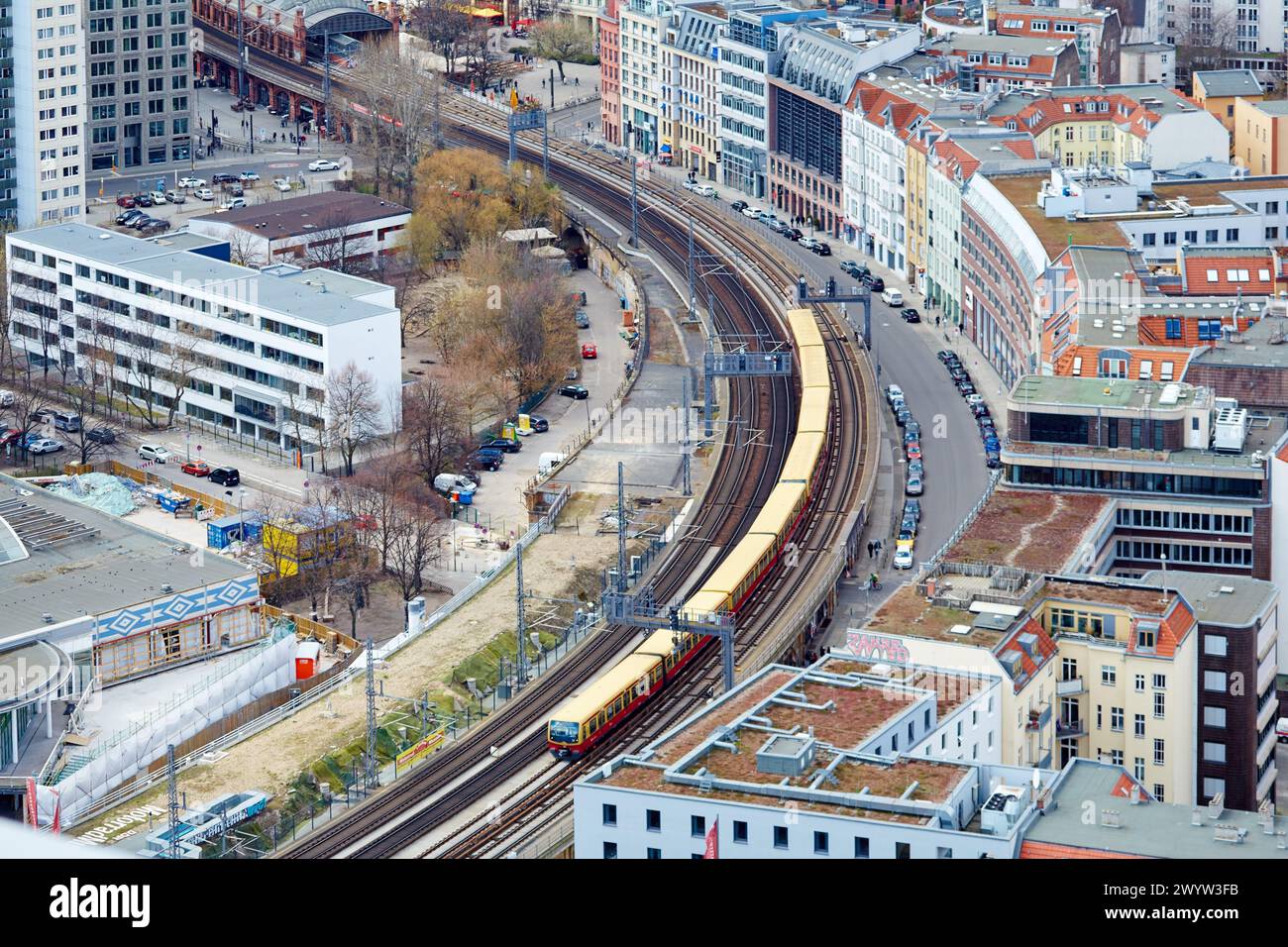 Railroad tracks, railway, Alexanderplatz, Berlin, Germany Stock Photo - Alamy