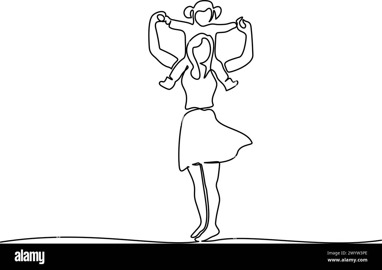 Mom dad daughter line Cut Out Stock Images & Pictures - Alamy