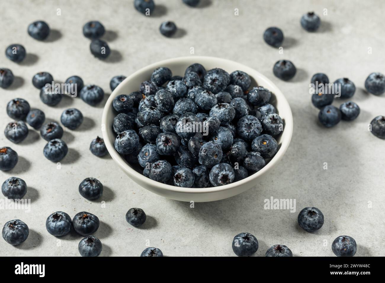 Organic Raw Blue Blueberries Ready to Eat Stock Photo - Alamy